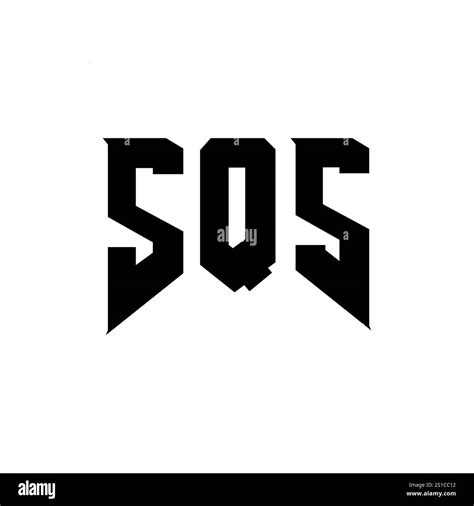 Sqs Letter Logo Design For Technology Company Sqs Logo Design Black And White Color Combination