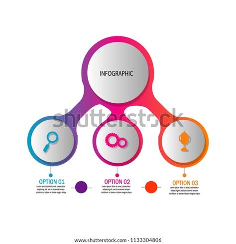 Simple Flowchart Infographic Data Template Diagram vector de stock libre de regalías
