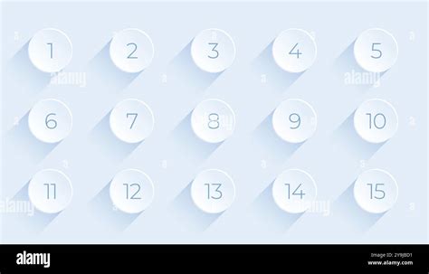 Collection Of Bullet Points Icon Background With Numerical Digit Vector