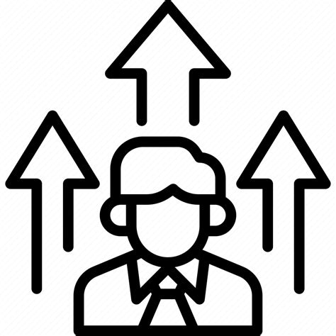 Rising Growth Development Progress Employee Icon Download On Iconfinder