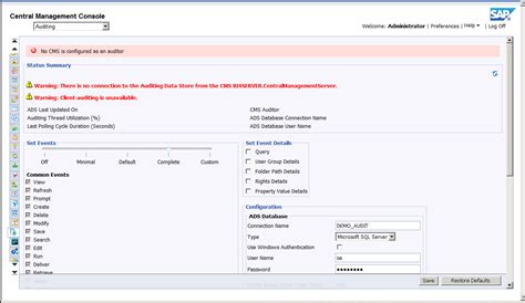 Solved Warningclient Auditing Is Unavailable And There I Sap