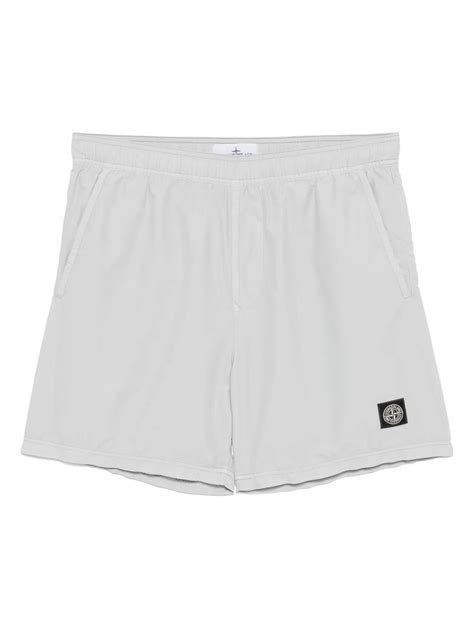 Stone Island Brushed Shorts Grey Farfetch