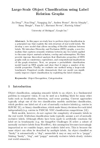 pdf large scale object classification using label relation graphs