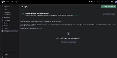 Chat Gpt Api 발급받기