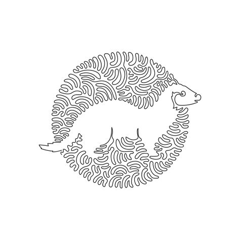 Premium Vector Continuous One Curve Line Drawing Of Strong And Agile Weasel Abstract Art