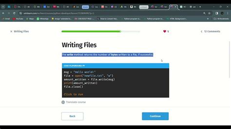 114 Writing Files Python Developer Sololearn Youtube