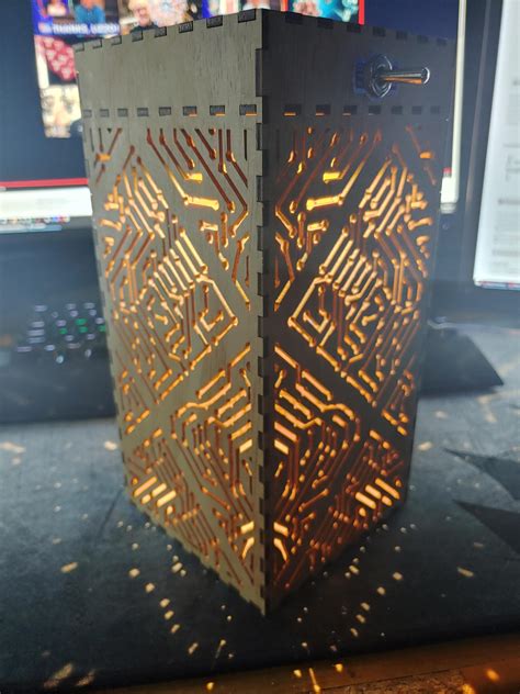 Lasercut Pcb Pattern Lamp Album On Imgur