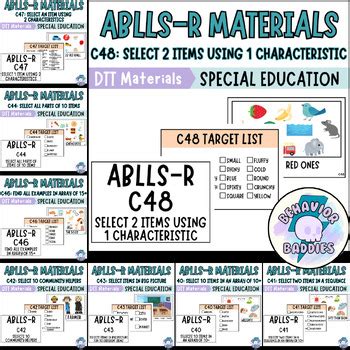 ABLLS R Listener Responding C Bundle DTT Programs Target Trackers