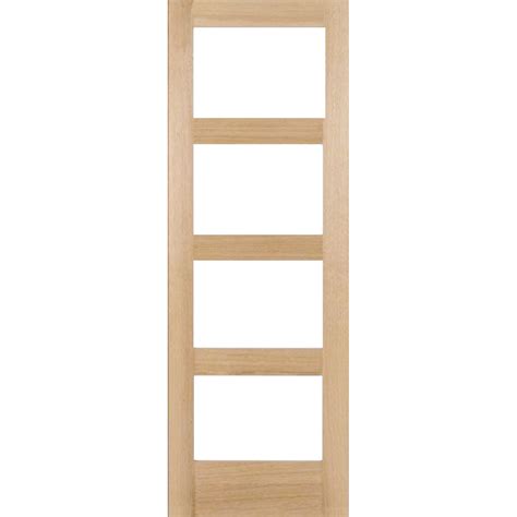 Oak Shaker 4 Light Clear Glass Internal Door Composite Core Green Tree Doors