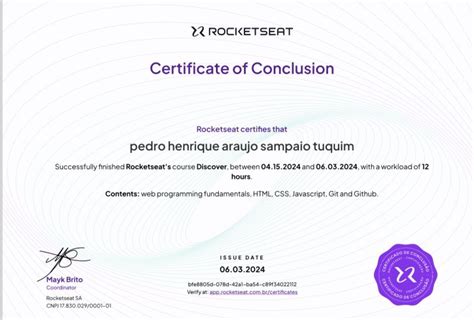 Rocketseat Frontend Javascript Html Css Git Github Desenvolvedor Pedro Sampaio