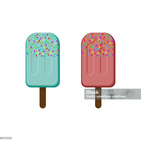 Ilustración De Helado Con Chispitas Aislado Sobre Fondo Blanco Y Más Vectores Libres De Derechos