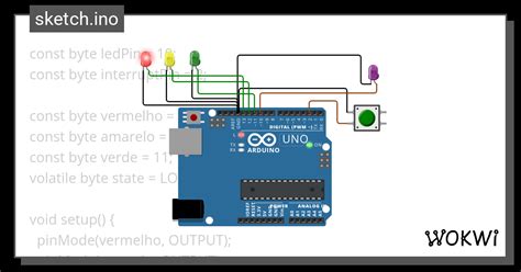Sinal Com Botão Wokwi Esp32 Stm32 Arduino Simulator