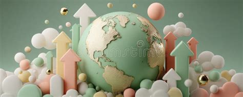 Global Growth Artistic Representation Of Earth And Progress In Modern