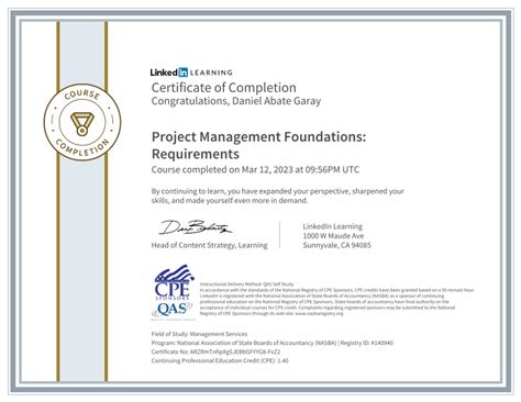 Daniel Abate Garay On Linkedin Certificate Of Completion