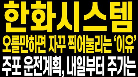 한화시스템 주가전망 현 주가 상황과 앞으로 전망에 대해 명확히 보시겠습니다 함께 중심잡고 더 큰 수익향해 나아갑시다 좋은기업 좋은가격에 수익 더 챙겨갑시다 Youtube