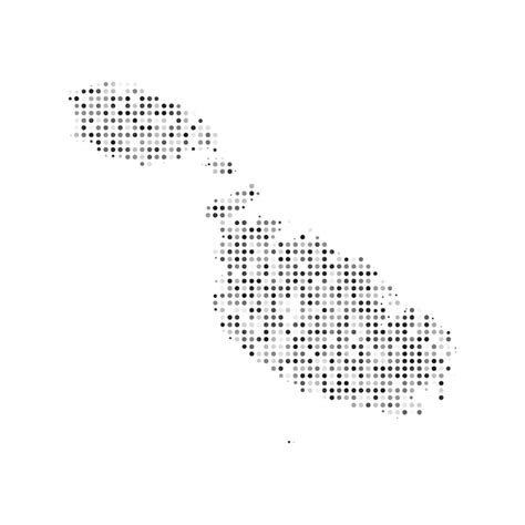 Premium Vector Abstract Dotted Black And White Halftone Effect Vector Map Of Malta Country Map