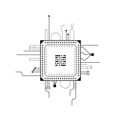 Simple Cpu Outline Vectors And Illustrations For Free Download