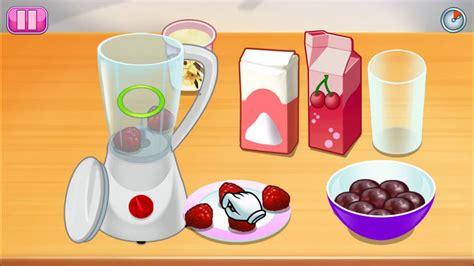 How To Make Fruit Smoothie Cooking Games Kitchen Games Saras Cooking