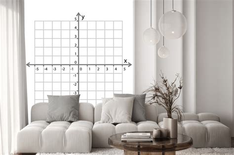 Xy Graph Vector Clipart Image Isolated On White Background Wall Mural