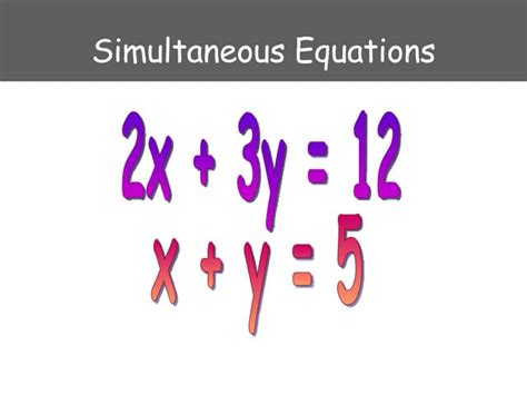 Lecture 5 Solving Simultaneous Equations Pptx