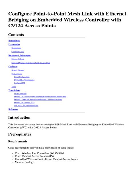 Configure Point To Point Mesh Link With Pdf Wireless Access Point