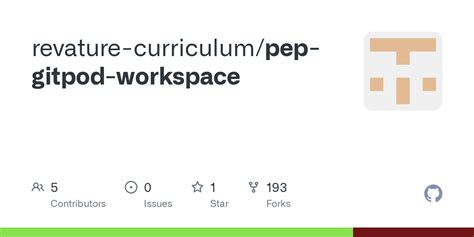 github revature curriculum pep gitpod workspace