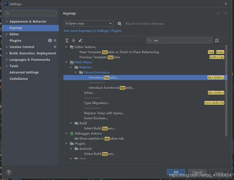 Idea20212设置eclipse快捷键后提取变量快捷键altshiftl失效idea设置eclipse快捷键失效 Csdn博客