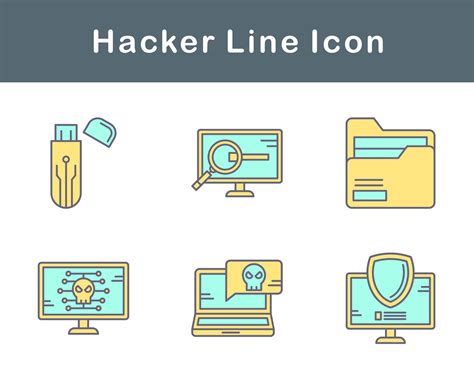 Hacker Vector Icon Set 20643115 Vector Art At Vecteezy