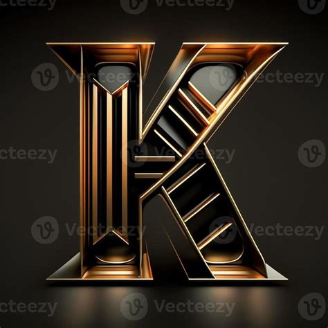 Letra K Logotipo 3d
