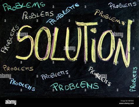 Written Solution And Problems On The Blackboard Stock Photo Alamy