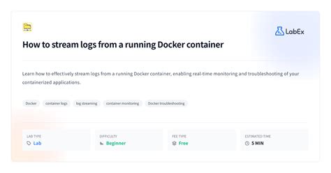 How To Stream Logs From A Running Docker Container Labex