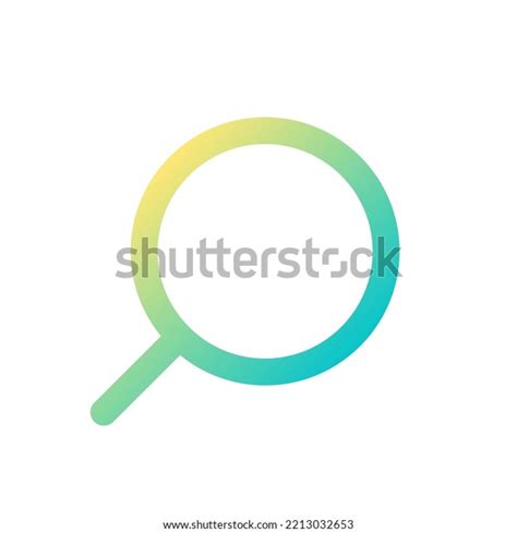 Magnifying Glass Pixel Perfect Gradient Linear Stock Vector Royalty