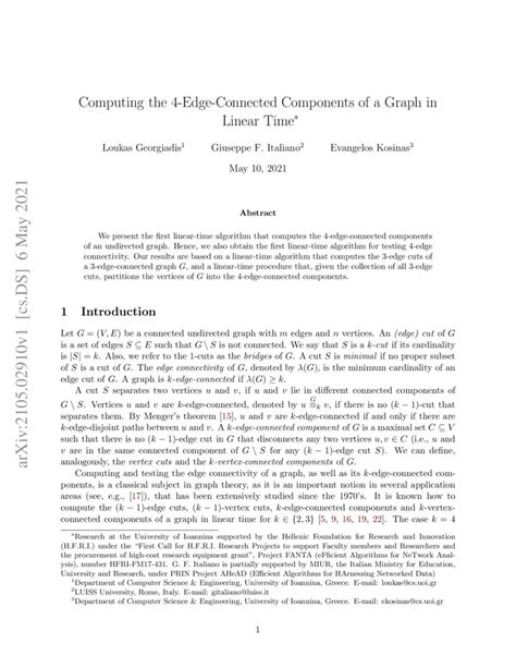 Computing The 4 Edge Connected Components Of A Graph In Linear Time