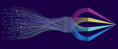 Big Data Visualization Structuring Chaotic Points With Lines Geometric Abstract Blue Background