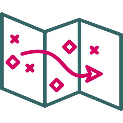 Treasure Map Generic Outline Color Icon