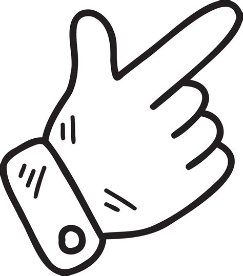 Hand Drawn Finger Pointing Illustration 11732171 Png