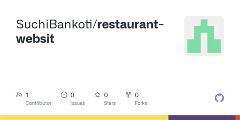 Github Suchibankotirestaurant Websit