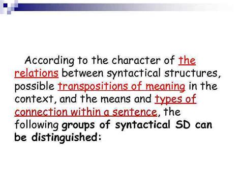 Stylistic Syntax Of The English Language Lecture On