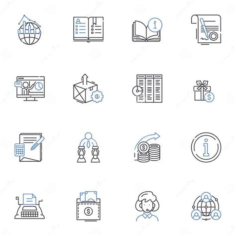 Risk Management Line Icons Collection Mitigation Analysis Assessment