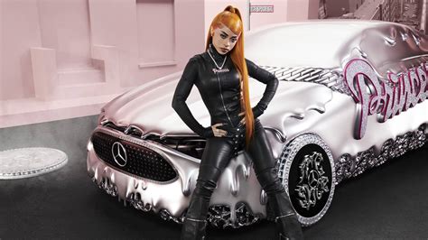 ice spice unveils custom cla for mercedes benz the impression