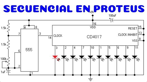 Cómo Hacer Una Secuencia De Leds Con 555 Y 4017 Youtube