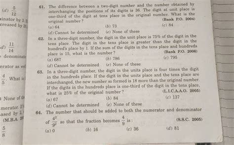 The Difference Between A Two Digit Number And The Number Obtained By Inte