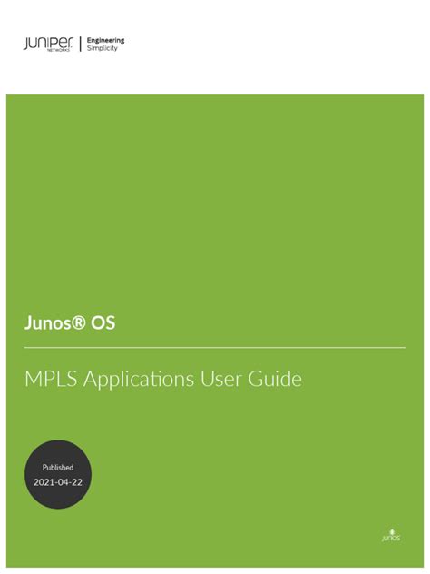 Mpls Application User Guide Pdf Networking Multiprotocol Label