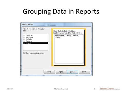 Ppt Cs1100 Access Reports Powerpoint Presentation Free Download