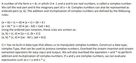 Solved A Number Of The Form A Ib In Which I And A Chegg