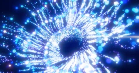 Abstract Flying In A Spiral In A Whirlwind Exploding Blue Bright