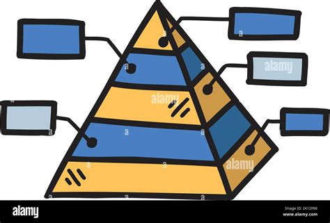 Hand Drawn Pyramid Graph Illustration Isolated On Background Stock