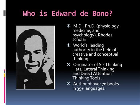 240959502 Lateral Thinking Presentation Edward De Bono Ppt