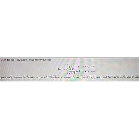 Solved Consider The Following Piecewise Defined