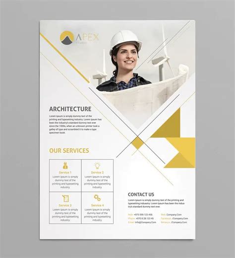Architecture Flyer Template PSD Flyer Design Layout Flyer Layout Flyer Template